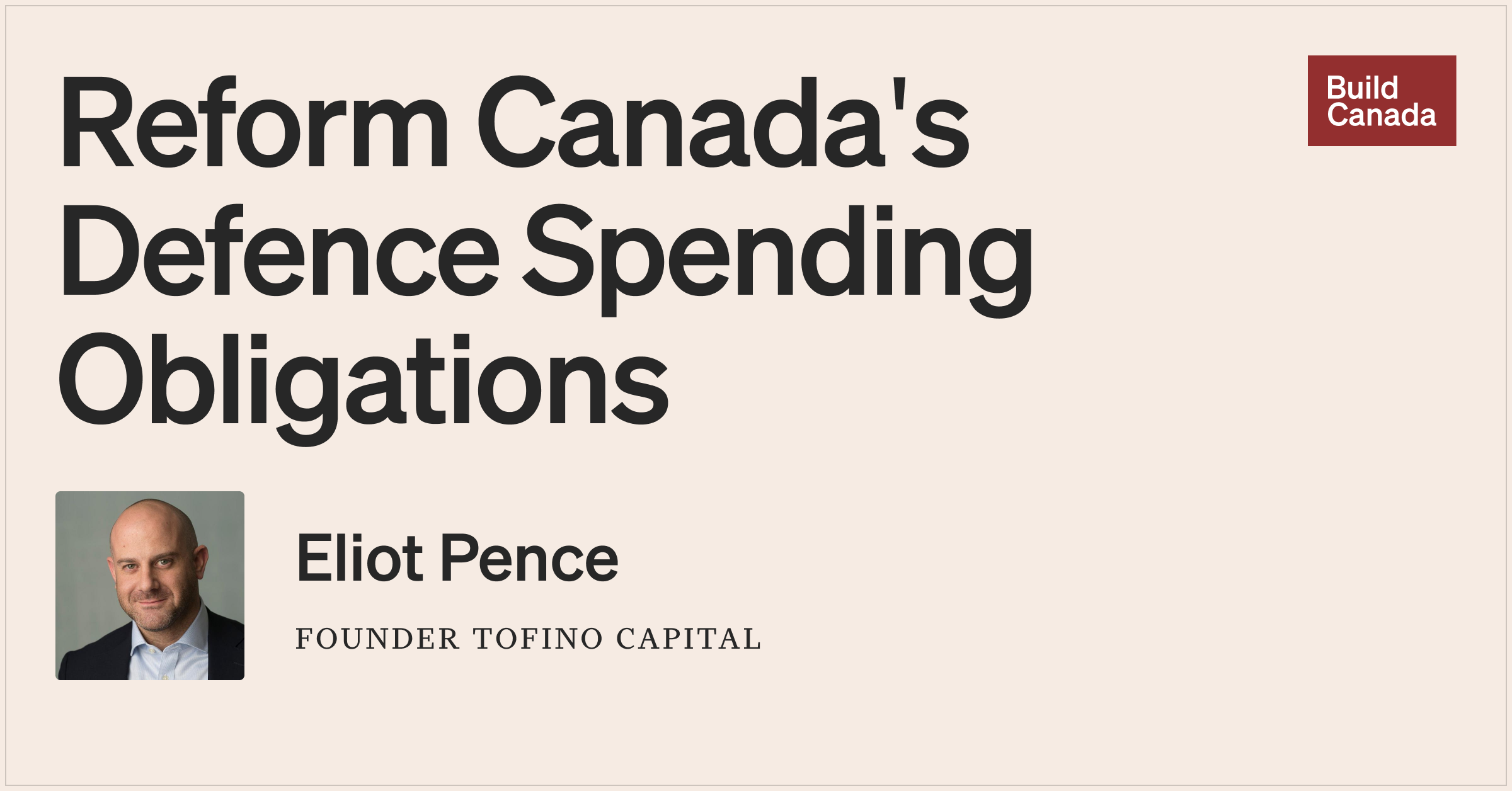 Reform Canada's Defence Spending Obligations | Build Canada | Build Canada